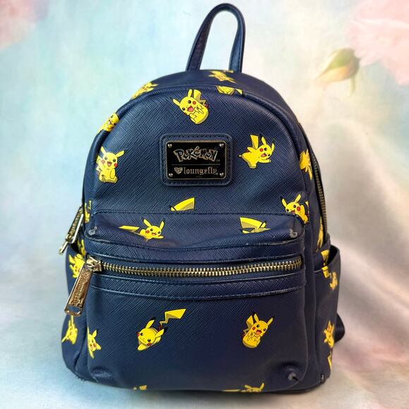 Loungefly | Bags | Loungefly X Pokemon Pikachu All Over Print Navy Blue ...